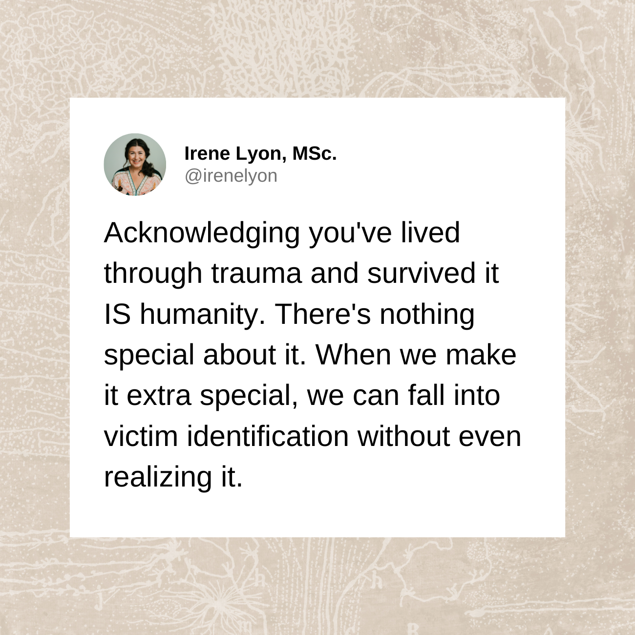 The difference between being a victim and identifying yourself as one ...